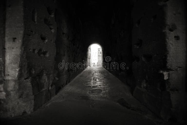 Empty Dark Tunnel stock image. Image of doorway, walls - 6371963
