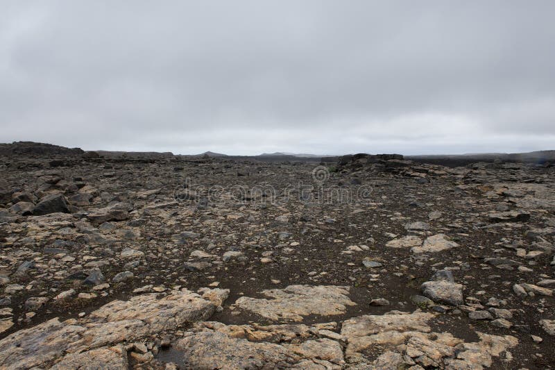 Empty and Dead Land, Like from Another Planet, Iceland Stock Image ...