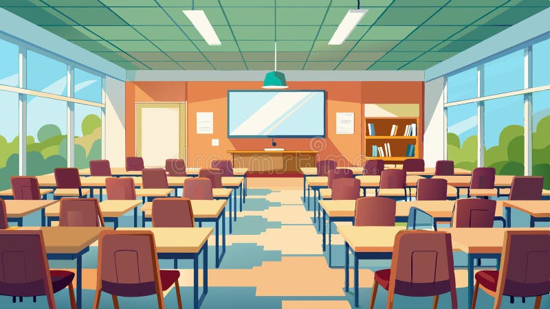 Empty Defocused University Classroom. . Business Conference Room ...