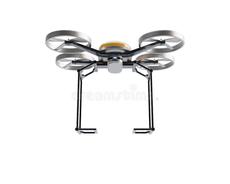 Delivery Drone Takeoff from Yellow Electric Powered Van, White Delivery ...