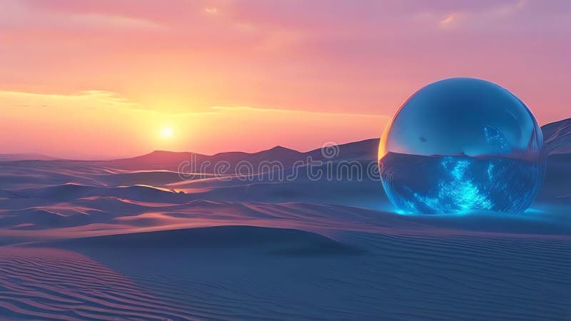 Empty Desert a Night that is Lite Background Stock Illustration ...