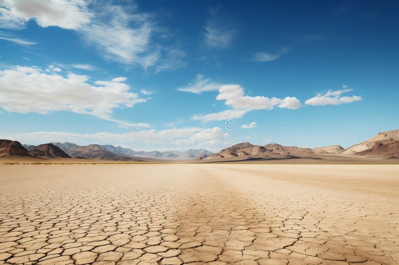 An Empty Desert Road. AI stock illustration. Illustration of freedom ...