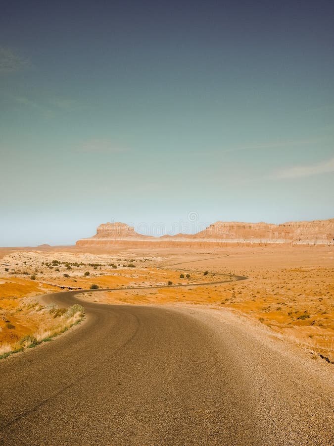 Empty desert road stock image. Image of desert, empty - 218746133