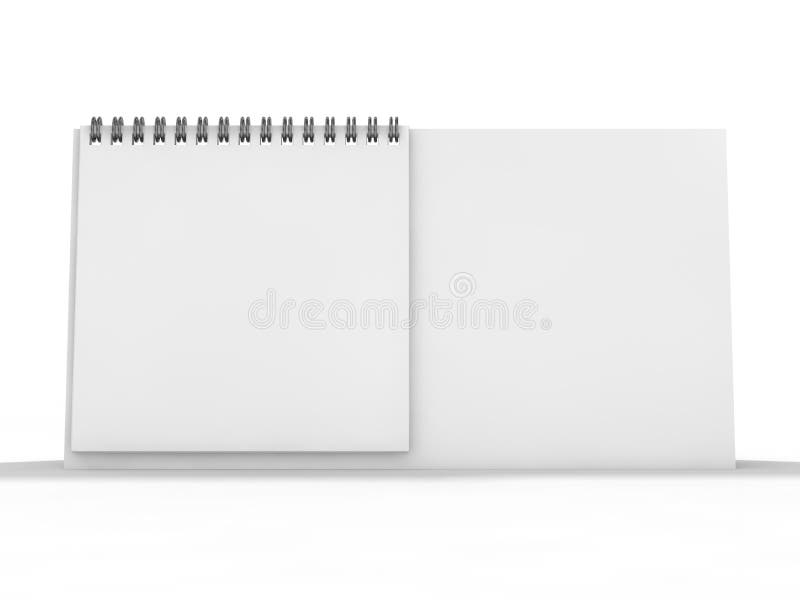 Empty Desk Calendar on Table. Mockup Design Concept Stock Illustration ...