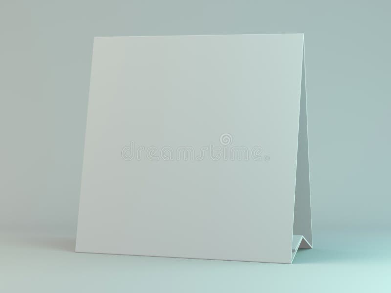 Empty Desk Calendar on Table. Mockup Design Concept Stock Illustration ...