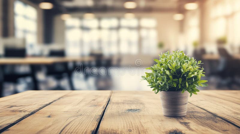 The Empty Desk is Shown in Close-up, while Behind it, People are ...