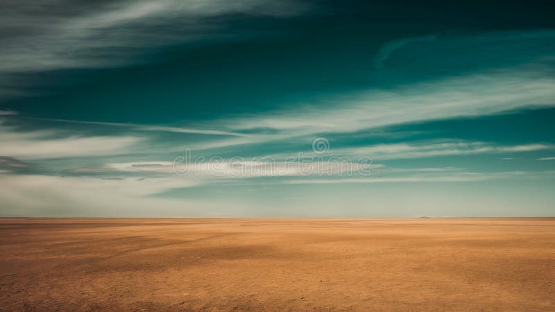 Empty and Desolate Landscape without Any Living Creatures or Buildings ...