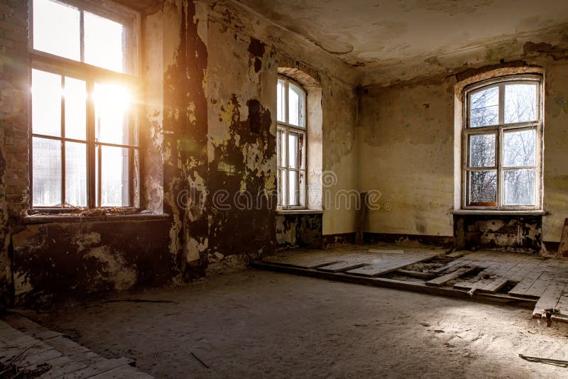 Empty Destroyed Room in an Old Palace Stock Image - Image of background ...