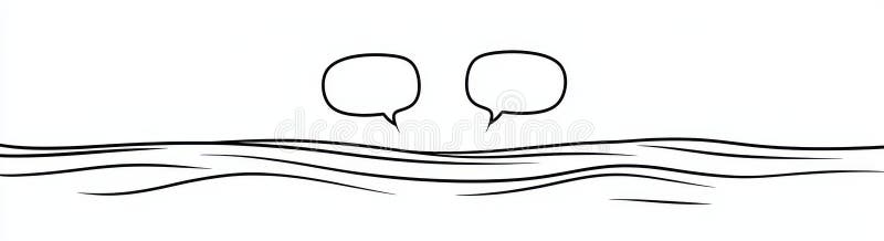 An Empty Dialogue Bubble with a Single Line Message. Artistic Design ...