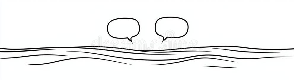 An Empty Dialogue Bubble with a Single Line Message. Artistic Design ...
