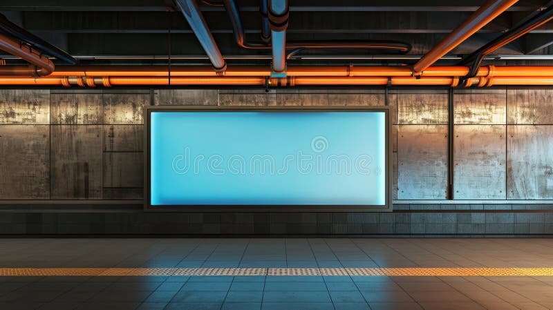 The Digital Billboard in Subway.AI Generated Image Stock Photo - Image ...