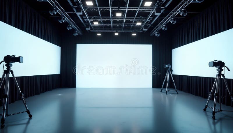 Empty Digital Entertainment Studio with Virtual Reality Sets, Motion ...