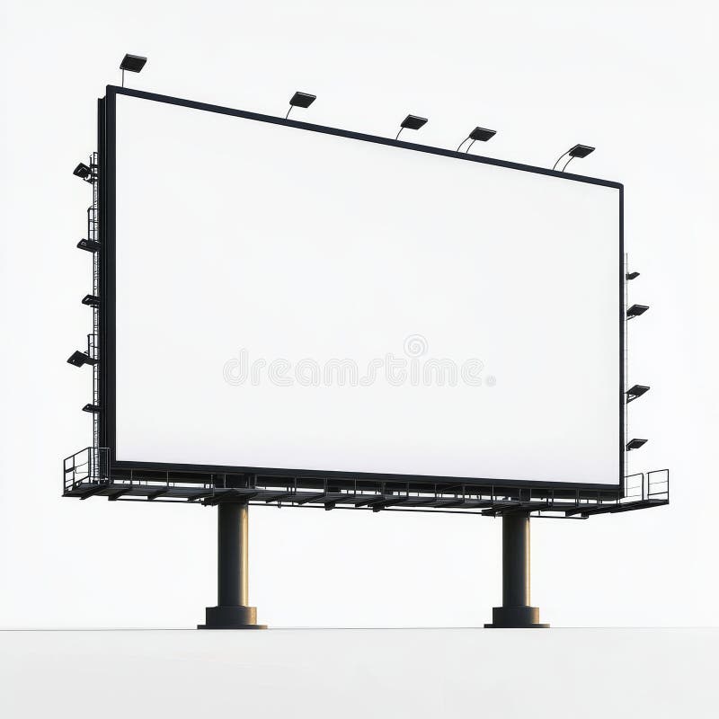 Empty Digital Signage or Advertising Display Stand with Blank Screen ...