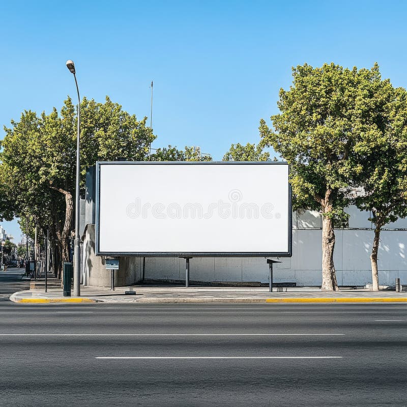 Empty Digital Signage or Advertising Display Stand with Unused Screen ...