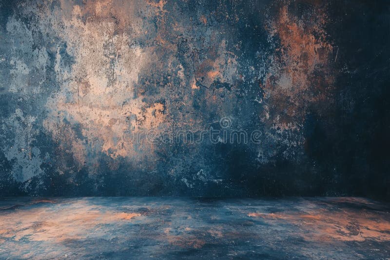 Empty Dimly Lit Studio Room Black Background Abstract Texture Stock ...