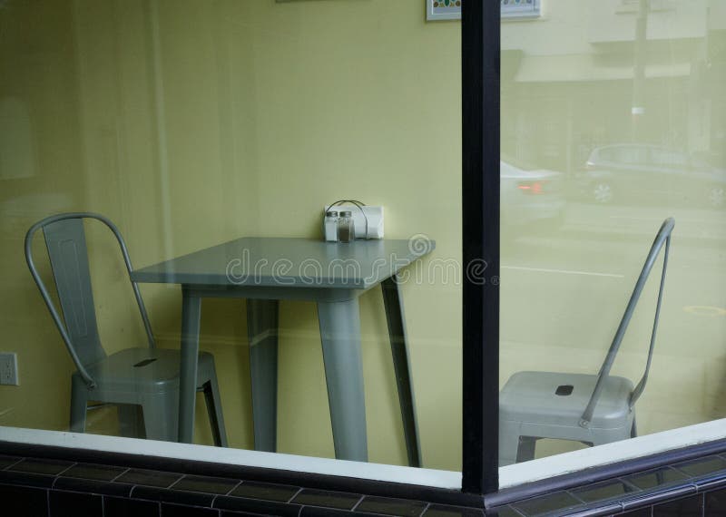 Retro Metal Table and Chairs Stock Image - Image of empty, retro: 359823789