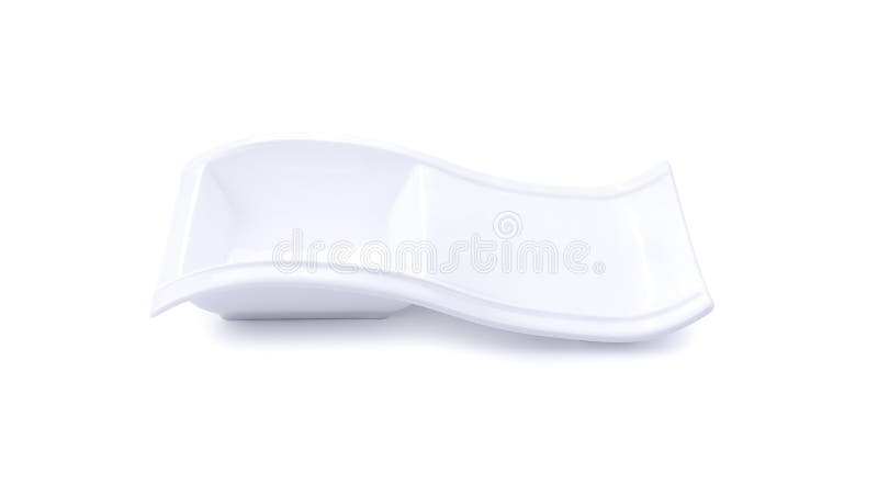 Empty Dinner Plate Front View on White Background with Clipping Stock ...