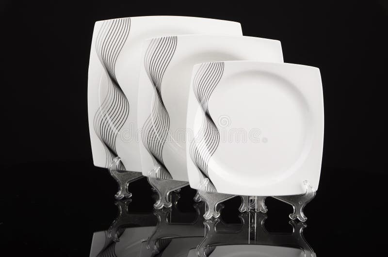 Empty dinner set isolated stock image. Image of coffee - 87195261