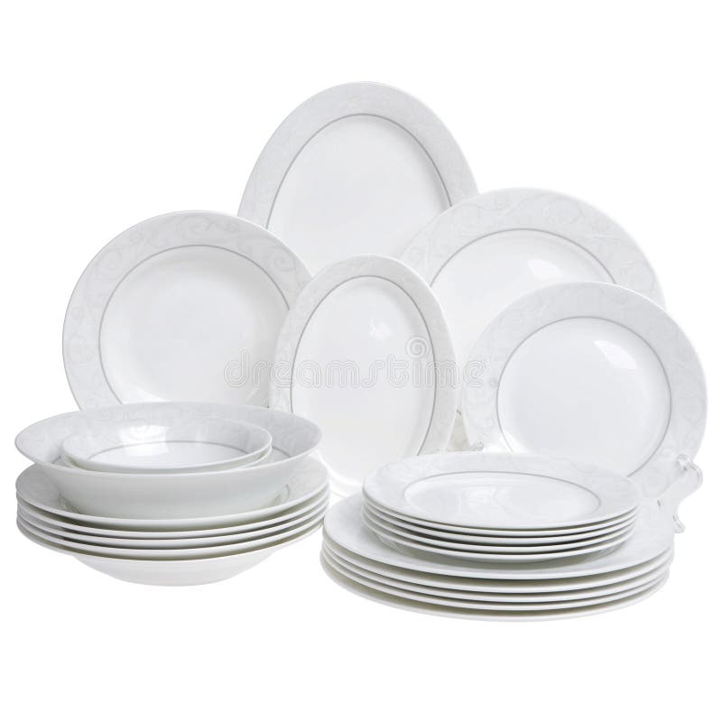 Empty dinner set isolated stock photo. Image of empty - 87195912