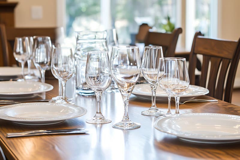 Empty Glasses Elegant Dinner Table Stock Illustrations – 1,322 Empty ...