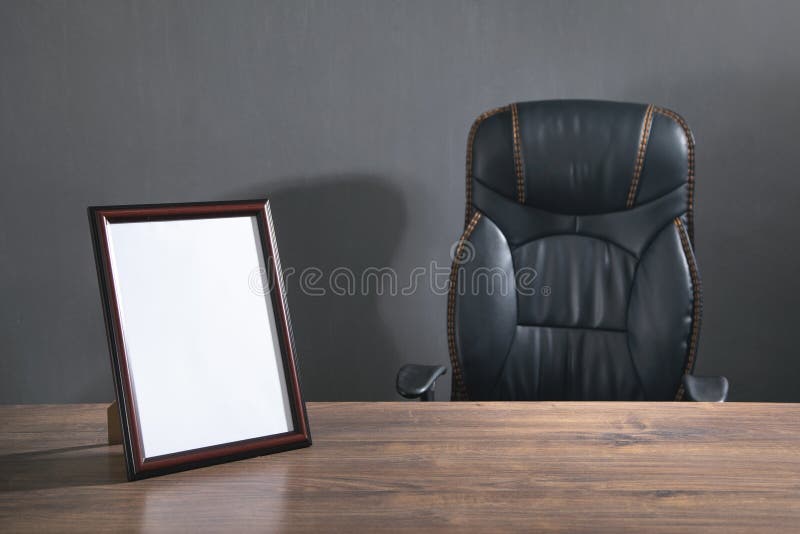 Empty Diploma or Certificate Frame on the Table Stock Photo - Image of ...