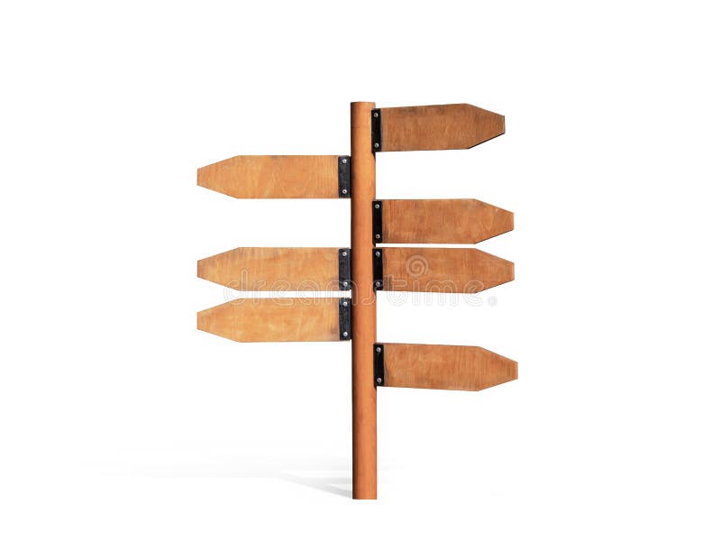 Direction Board on Sky Blue and Orange Light of the Sun through the ...