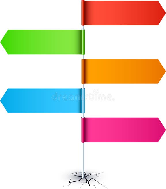 Empty direction sign. stock vector. Illustration of indicate - 21046283