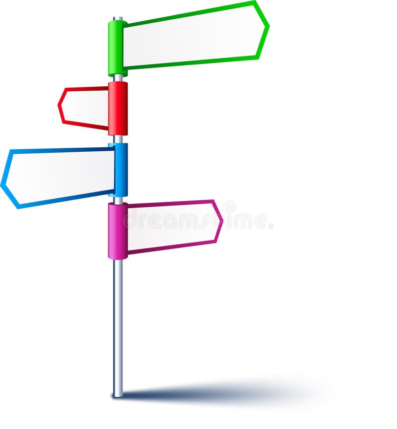 Empty direction sign. stock vector. Illustration of directional - 21046290