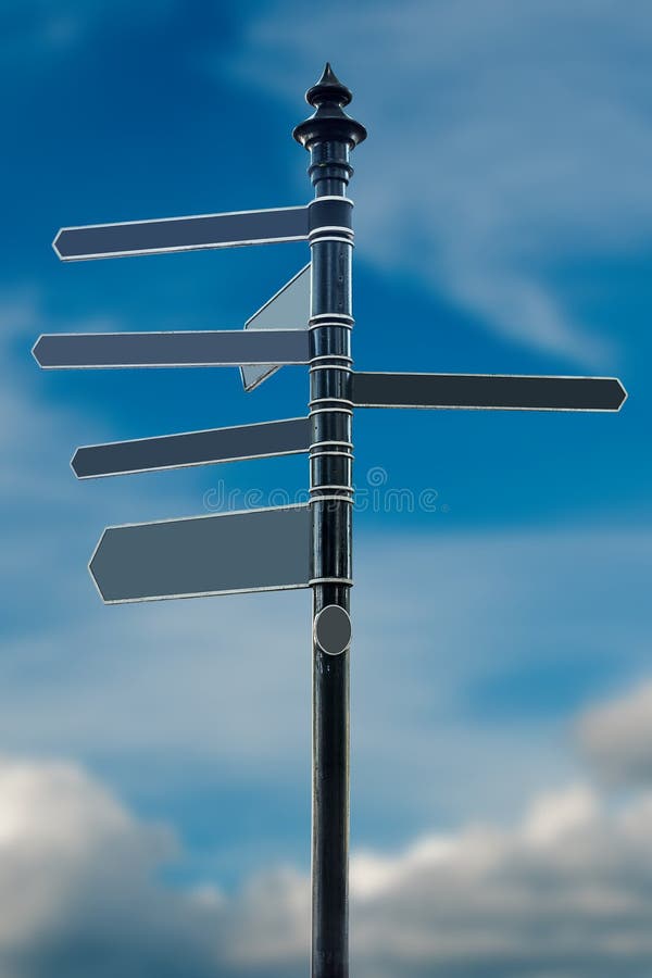 Empty direction sign stock image. Image of info, signboard - 43832089