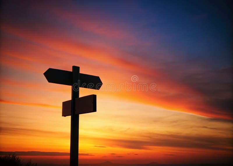 Empty Directional Signpost Silhouette a Versatile Graphic for ...