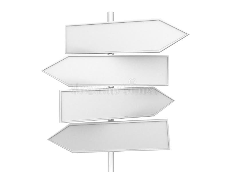 Empty directional signs stock illustration. Illustration of decision ...