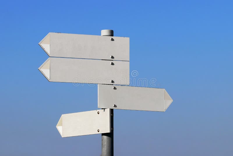 Empty directional signs stock image. Image of signs, blank - 58314109