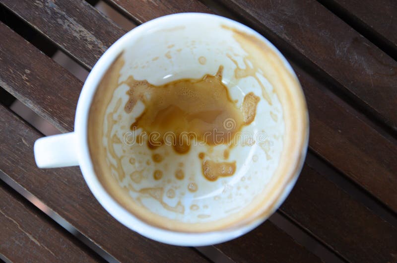 Empty and dirty coffee cup stock photo. Image of gourmet - 38014672