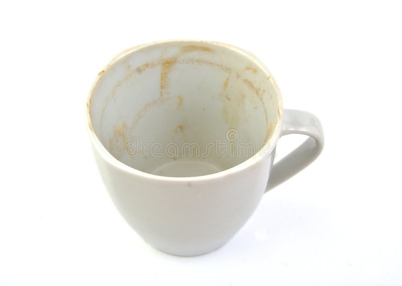 Empty And Dirty Coffee Cup Stock Photo - Image: 48131039