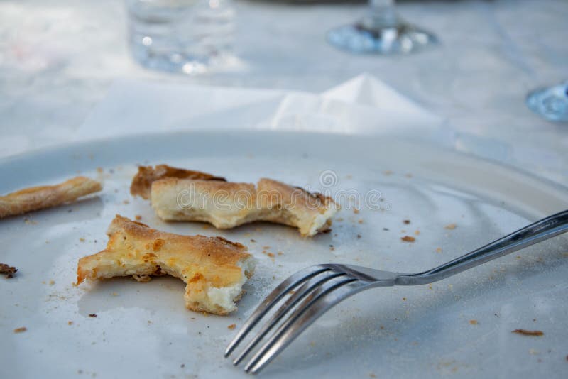 Empty Dirty Plate after Eating Pizza Stock Image - Image of dirty ...