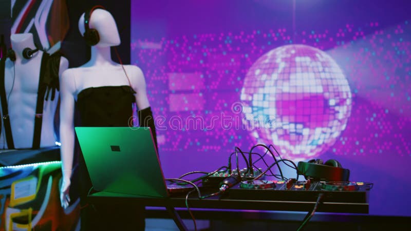 Empty Discotheque with Audio Station Stock Footage - Video of live ...