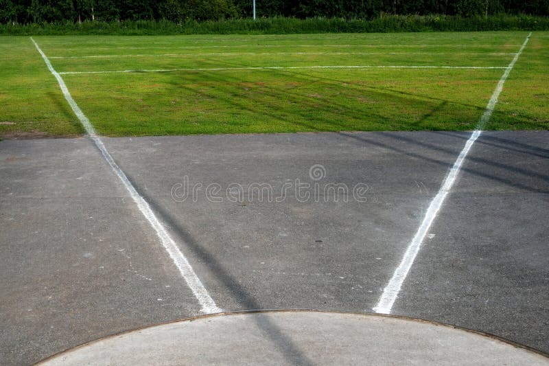 Empty Discus and Hammer Throwing Ring Outdoors Stock Photo - Image of ...