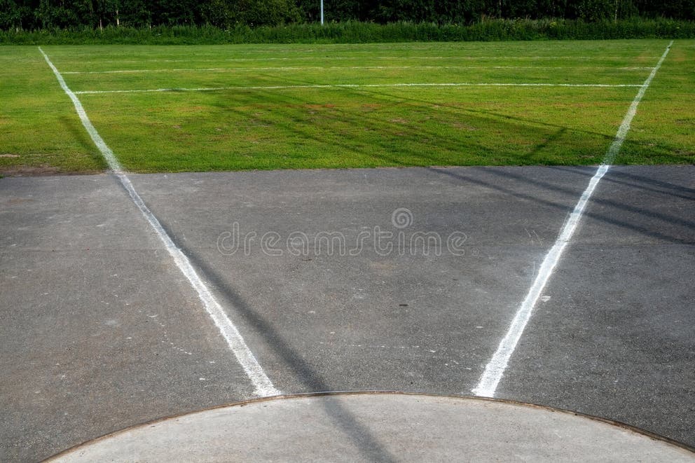 Empty Discus and Hammer Throwing Ring Outdoors Stock Photo - Image of ...