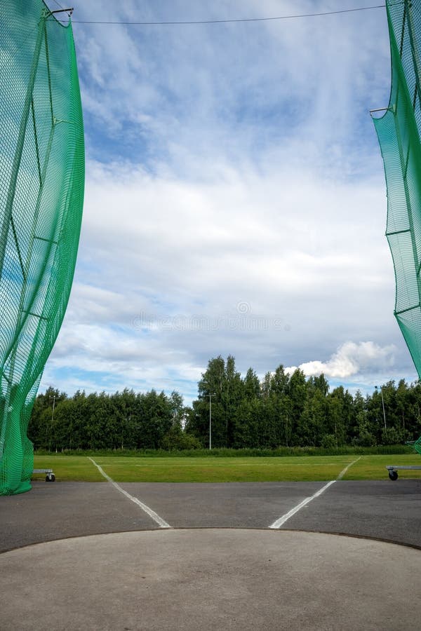 Empty Discus and Hammer Throwing Ring Outdoors Stock Photo - Image of ...