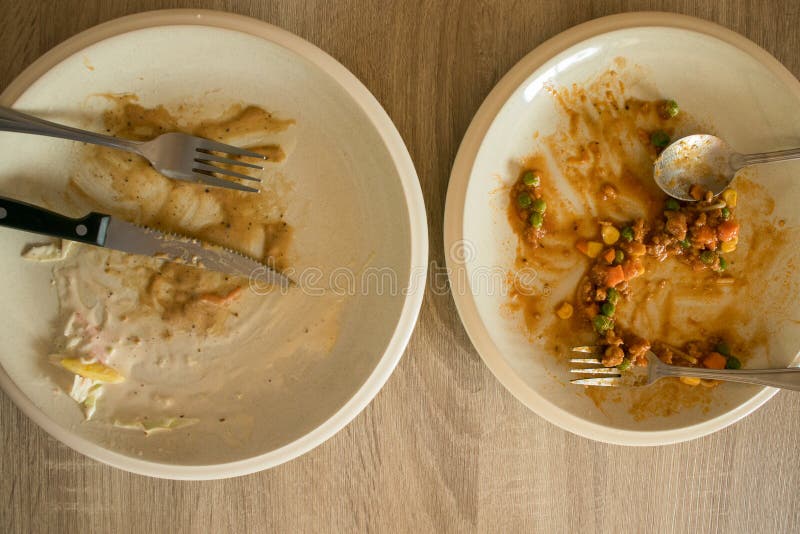 Empty Dish after Food in Coffee Shop Stock Photo - Image of kitchen ...