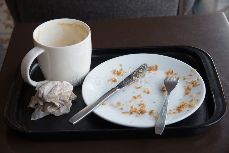 Empty Dish after Food on the Table Stock Photo - Image of bowl, lunch ...