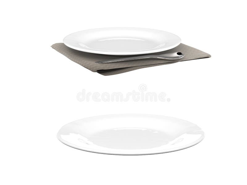 Empty Dish Isolated on White Stock Illustration - Illustration of empty ...