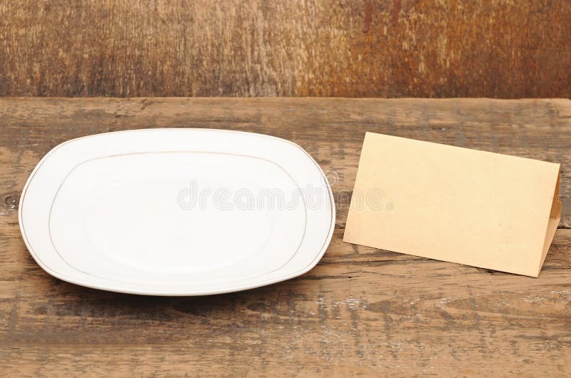 Empty dish with old paper stock photo. Image of formal - 24112546
