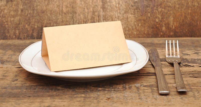 Empty dish with old paper stock image. Image of note - 24112583