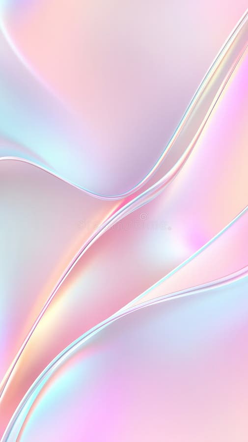 Empty Display Case with Iridescent Pastel Colors and Aesthetic ...