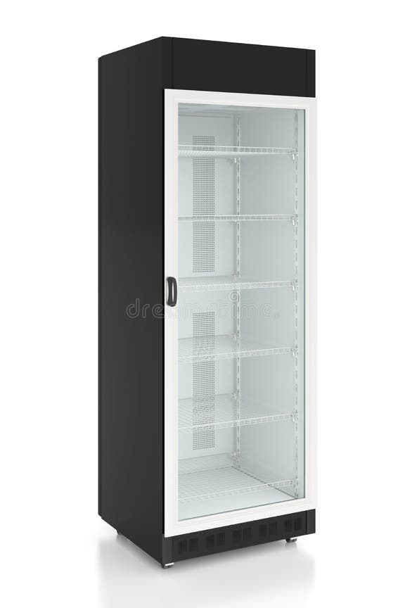 Empty display refrigerator stock illustration. Illustration of isolated ...