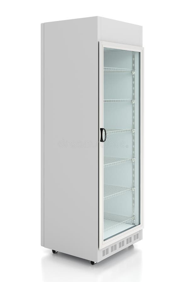 Empty display refrigerator stock illustration. Illustration of ...