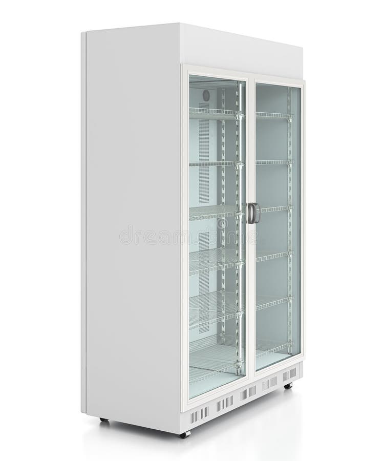 Empty display refrigerator stock illustration. Illustration of design ...