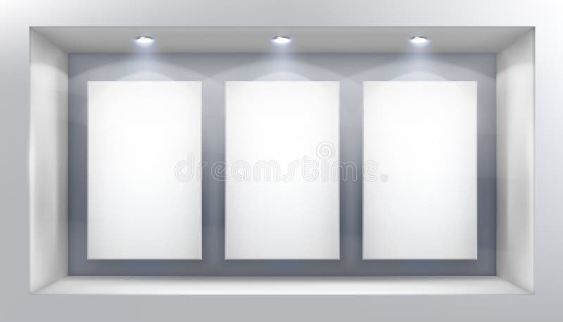 Empty Display Window. Vector Illustration. Stock Vector - Illustration ...