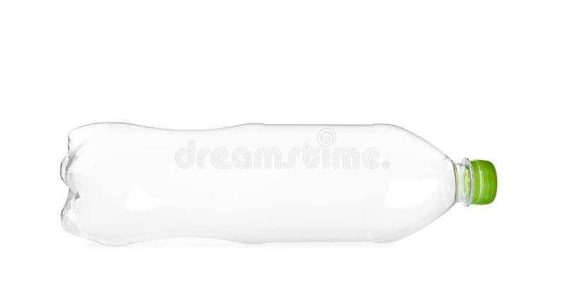 Empty Disposable Plastic Bottle Isolated on White Stock Image - Image ...
